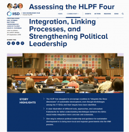 Assessing the HLPF Four Years On: Enhancing Integration, Linking ...